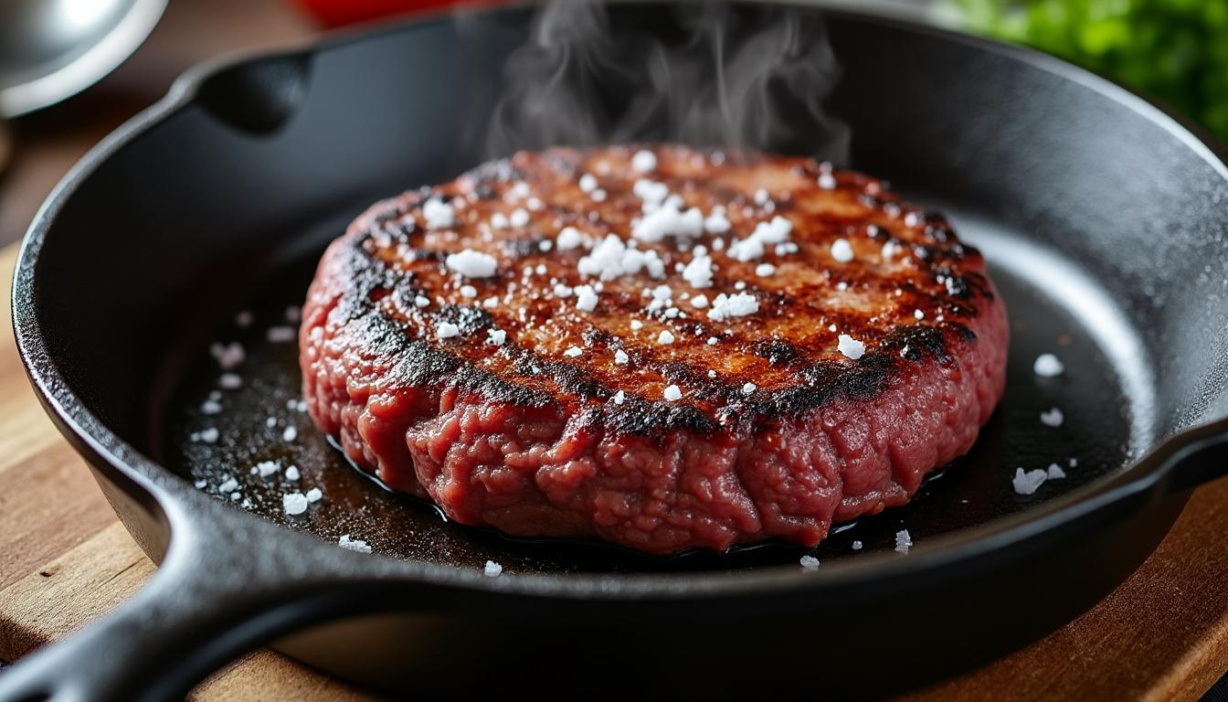 🔥 Maîtrisez la cuisson parfaite du steak haché 🍳